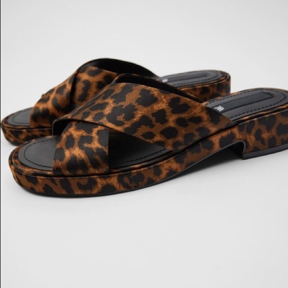 Zara | Shoes | Nwt Zara Leopard Animal Print Sandals Size 6537 | Poshmark